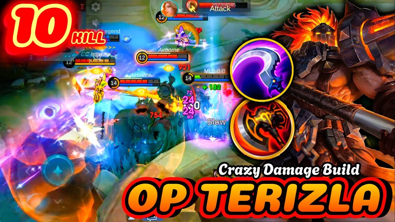 OP TERIZLA 10KILL WITH CRAZY DAMAGE BUILD ( TERIZLA EXP-LANE ) AMAZING ...