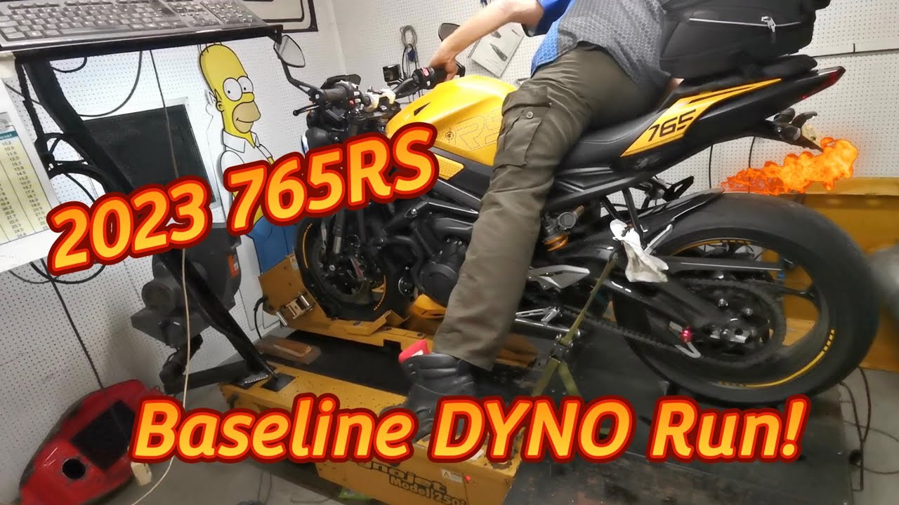 2023 Triumph Street Triple 765RS Base Line Dyno Run - YouTube