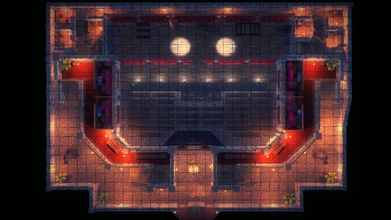 D&D Animated Encounter Battle Map - Theatre Grid - YouTube