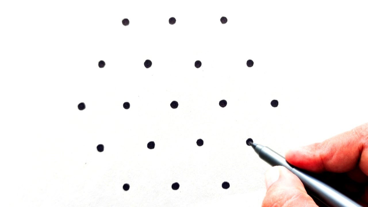 How to draw beautiful drawing from dots | Beautiful design drawing ...