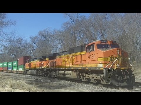 BNSF 4193- Stack/Vehicle Train, Colona, IL - YouTube