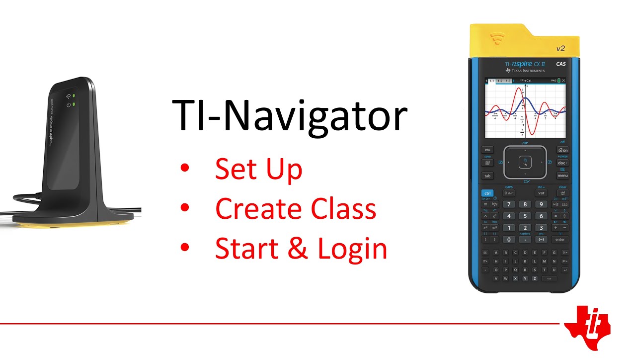 TI-Navigator Set Up, class creation, login and screen capture in 7 ...