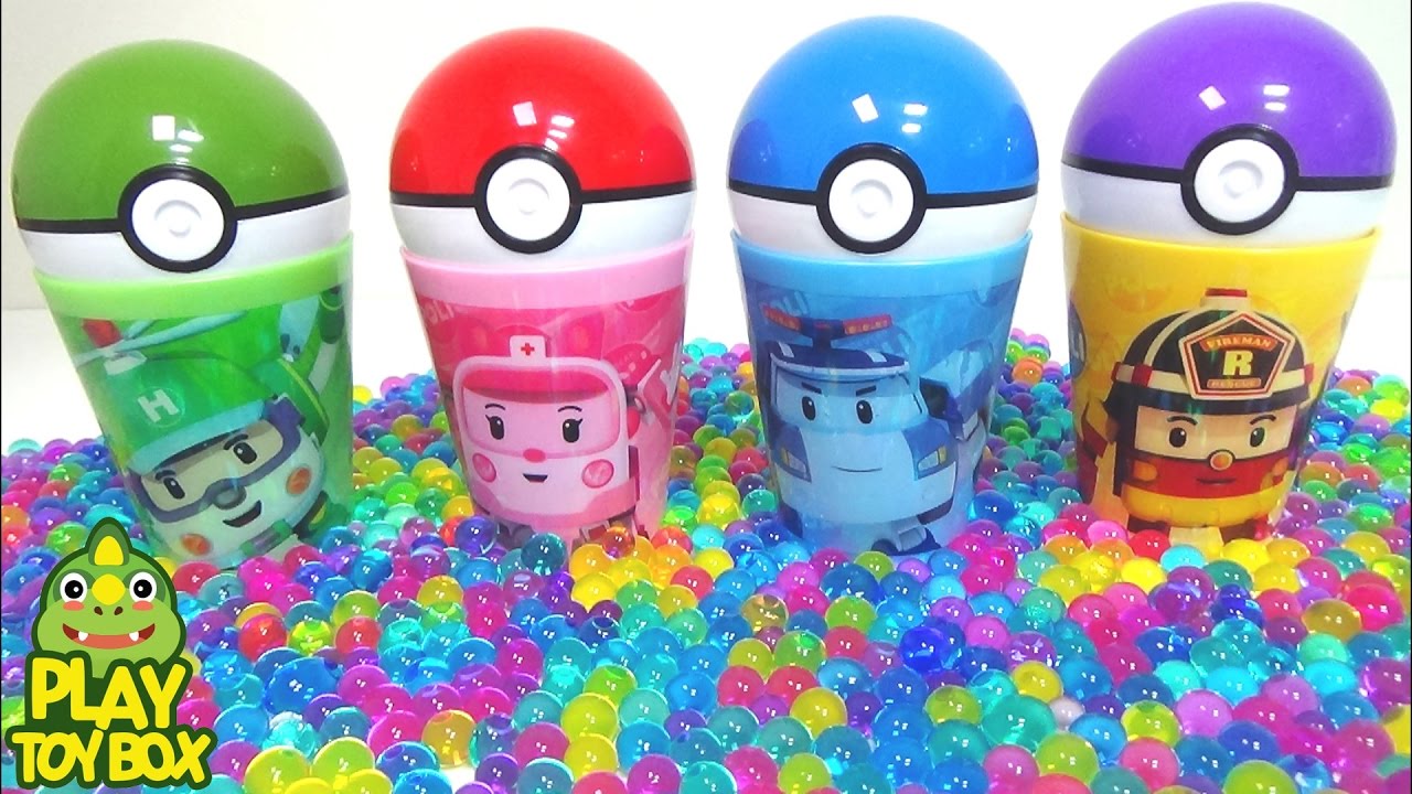 Orbeez StressBall Surprise Eggs Play Doh Learn Colors Names Pokemon ...