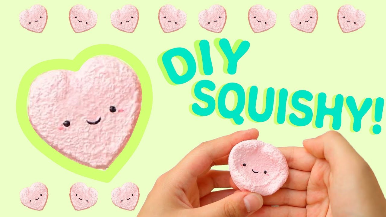 DIY KAWAII HEART SQUISHY - YouTube