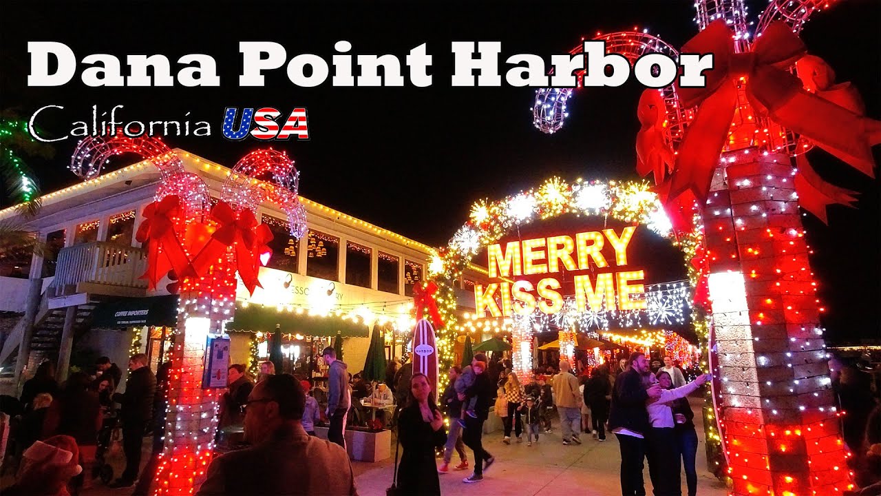 Christmas Walking Tour of Dana Point Harbor, California - USA ...