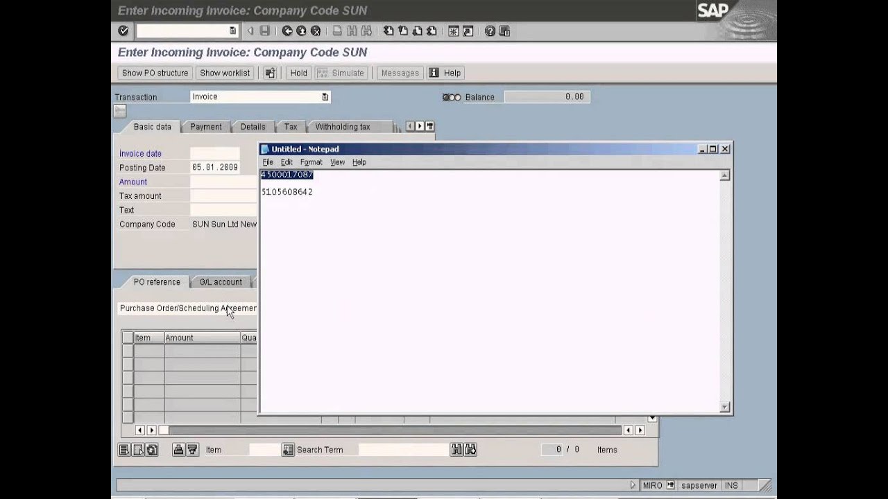 SAP Logistics Invoice Verification Against Delivery Note - YouTube