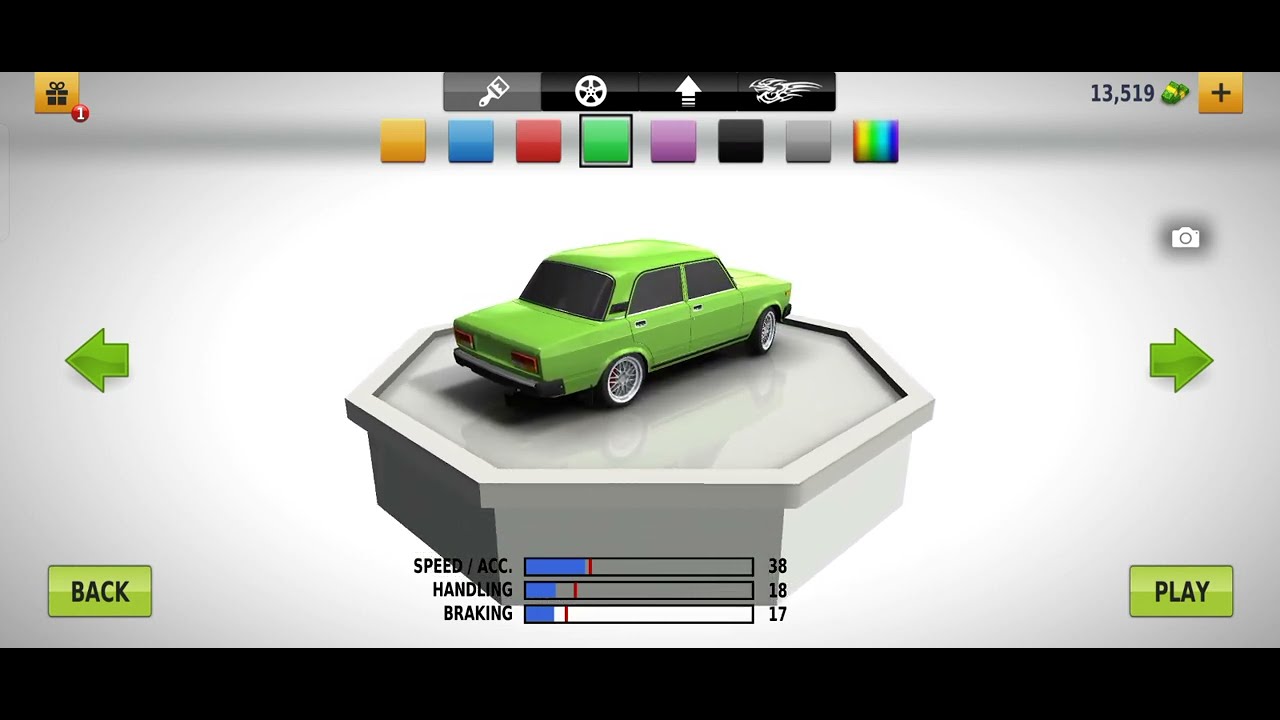 Traffic Racer Android Game Level 4, Speed/ACC -38/Handling-18/Breaking ...