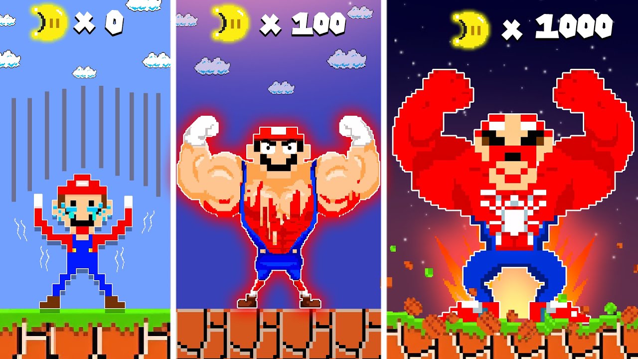 Super Mario Bros. But When Every Moon Mario Transform into Super Power ...
