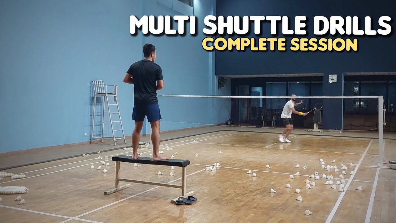Multi shuttle drills in Action - Badminton training session - YouTube
