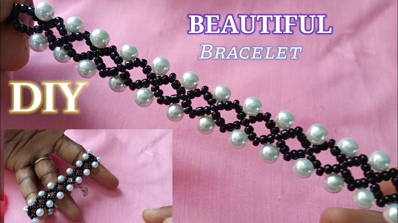 STEP BY STEP TUTORIAL /DIY /BEADED BRACELET WITH PEARLS AND SEED BEADS ...