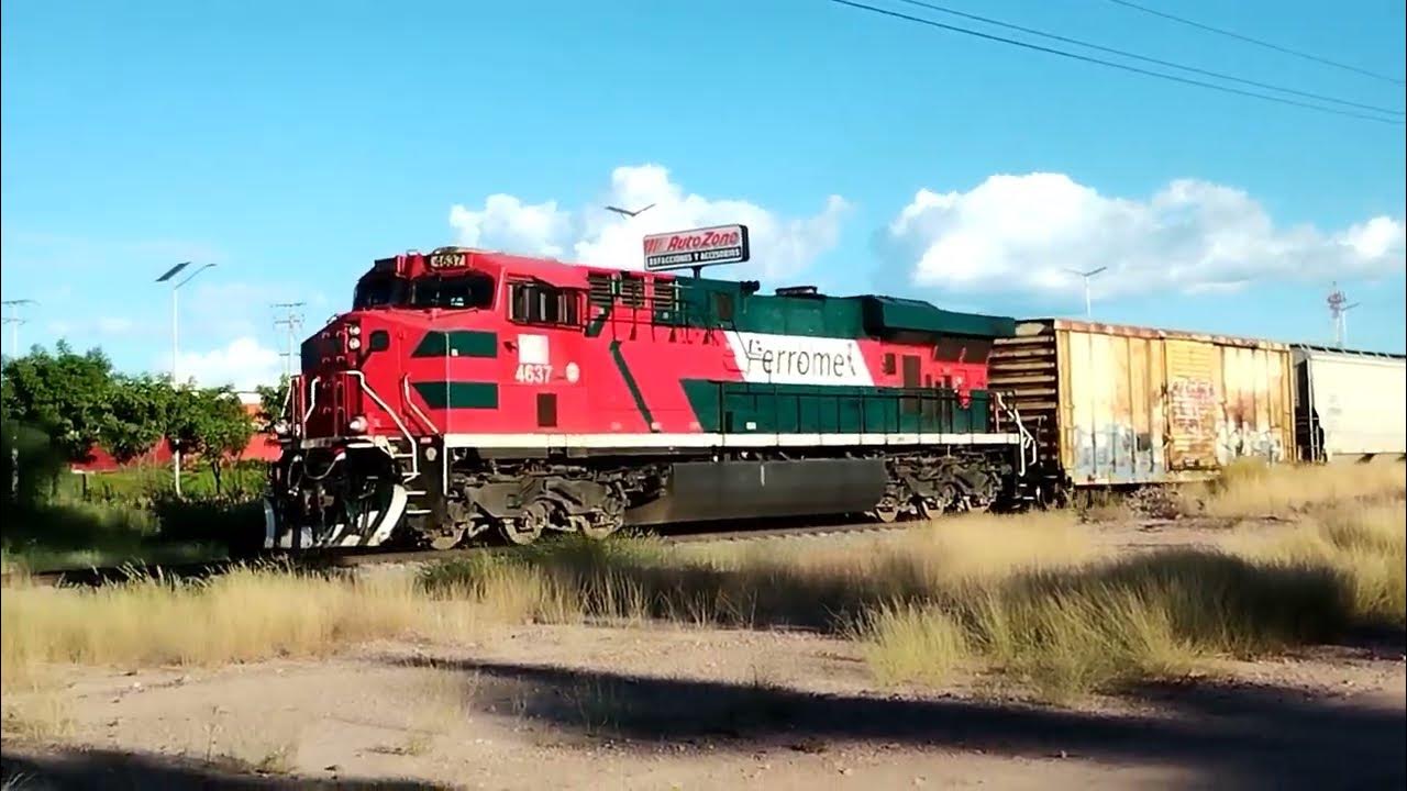 Directo Sur Con La FXE GE ES44AC #4637 Pasando Por Esperanza Son. Con 119 Carros y De Aprox. 2.4 ...