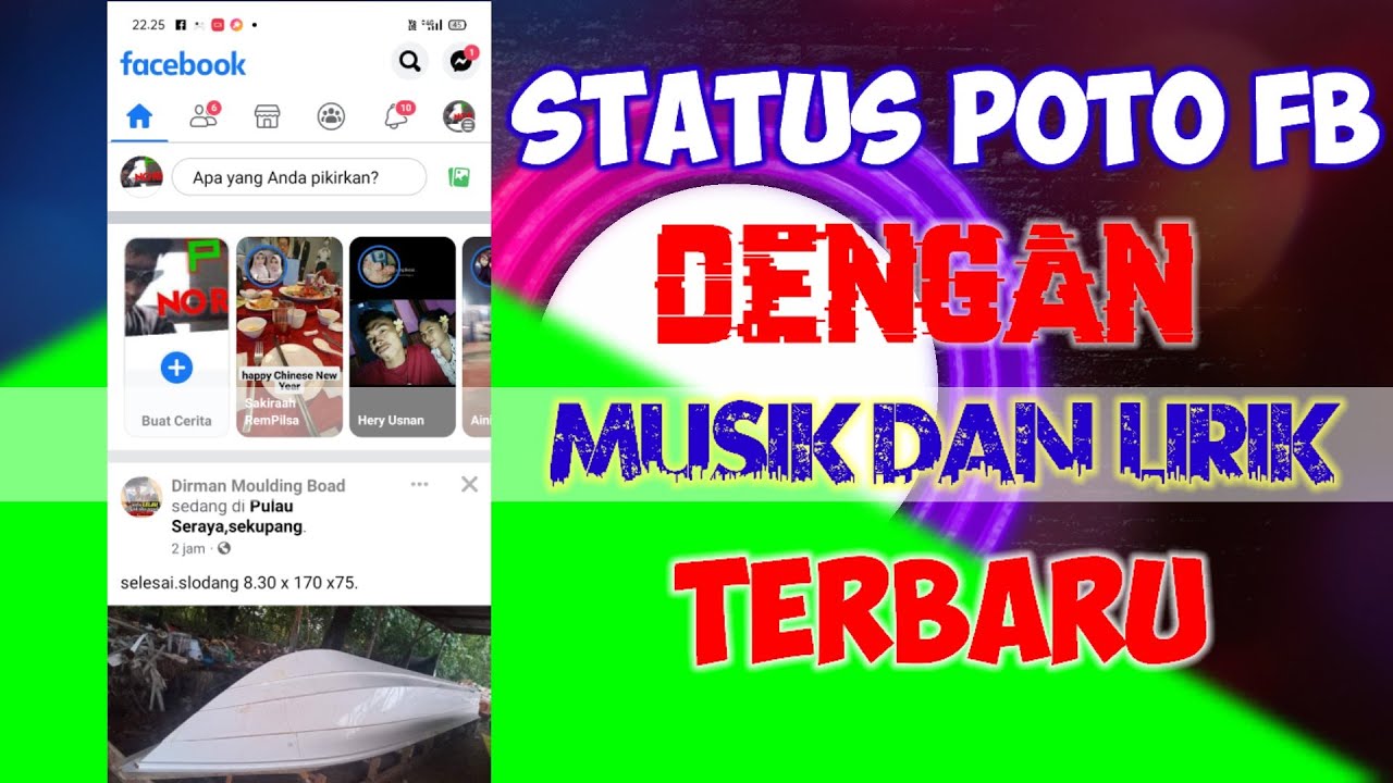 CARA MEMBUAT STATUS FB POTO DENGAN LAGU TERBARU - YouTube
