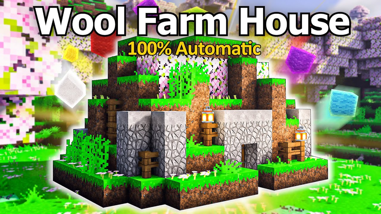 Minecraft: Building an EASY Wool Farm in Minecraft Tutorial 1.21+ - YouTube