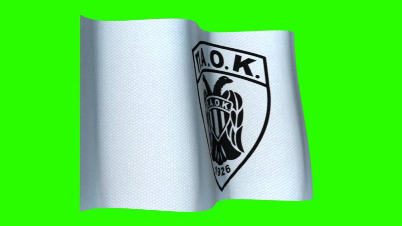 realistic flag of PAOK FC chroma - YouTube