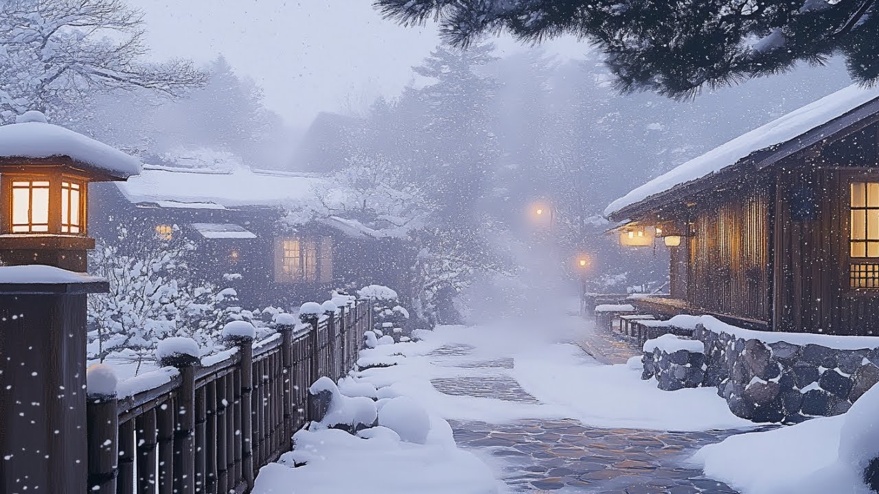 Freezing Blizzard Winter Storm For Sleep | Cozy house in a snowstorm in ...