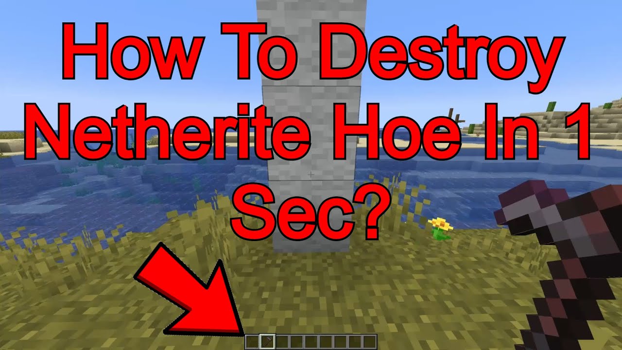 Minecraft - How To Destroy Netherite Hoe In 1 Sec? No Problem! - YouTube