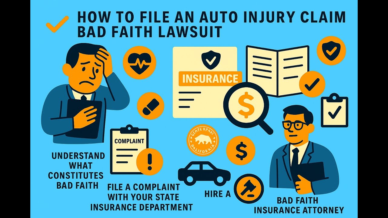 HOW TO FILE AN AUTO INJURY CLAIM BAD FAITH LAWSUIT - YouTube