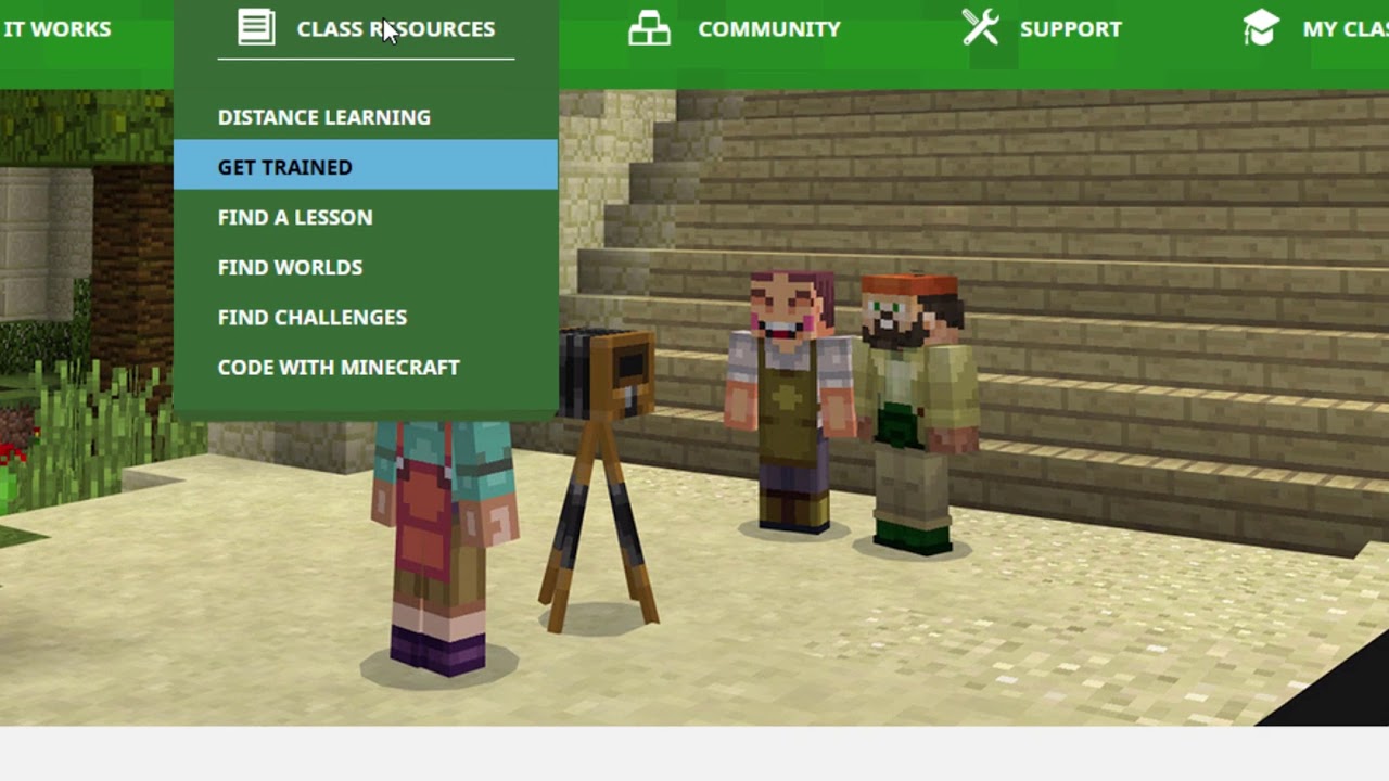 Minecraft EE - მასწავლებლის რესურსებზე გადასვლა - YouTube