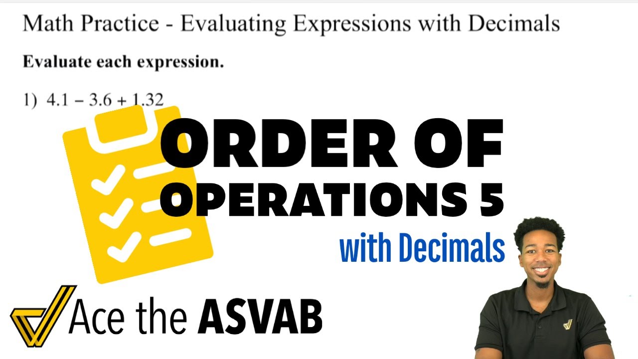 ASVAB Math - Using Order of Operations (with Decimals) - YouTube