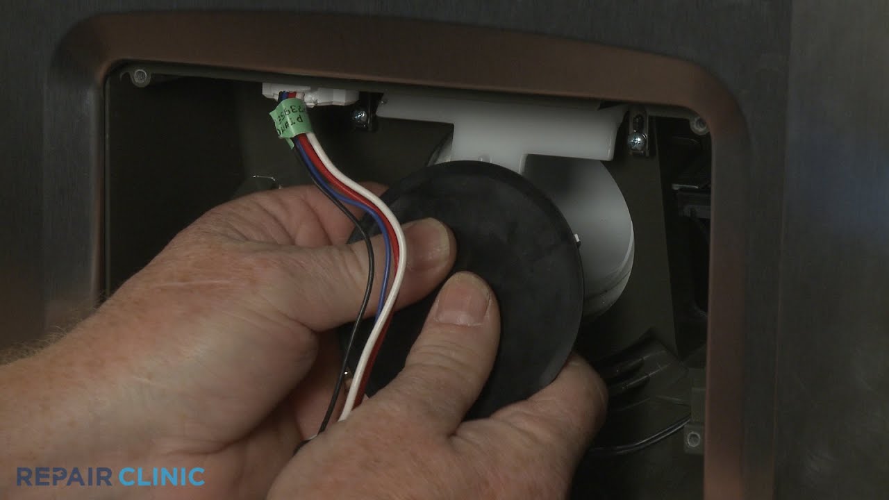 GE Refrigerator Dispenser Chute Door Replacement WR17X11653 - YouTube