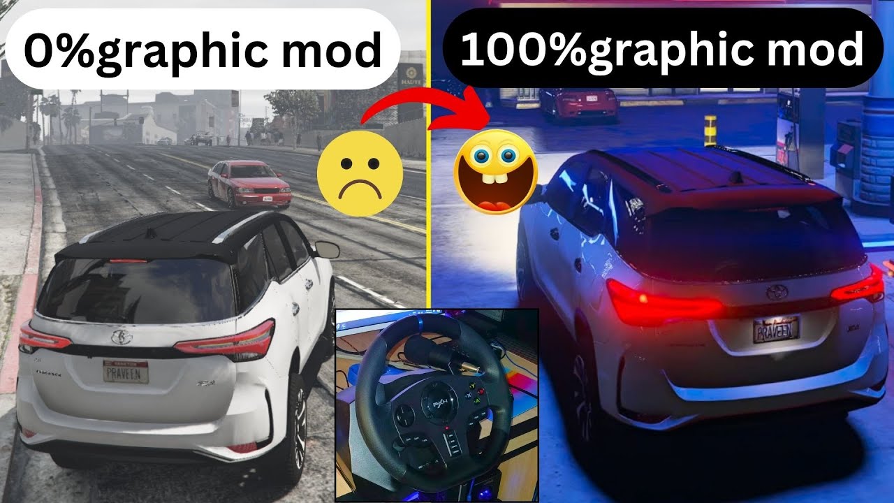 BEST GRAPHIC MOD IN GTA 5 || 0 GRAPHIC MOD v/s 100% GRAPHIC MOD ...