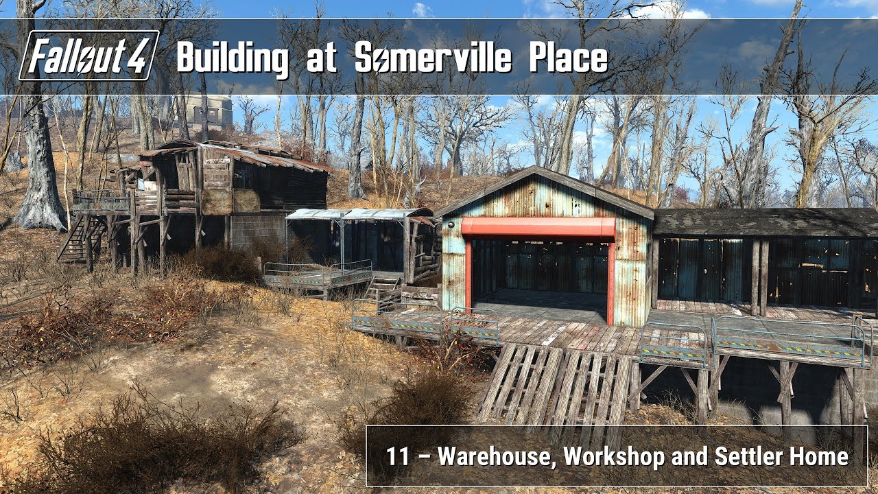 Fallout 4 - Building at Somerville Place 11 (Warehouse and Settler Home ...