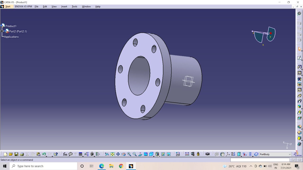 How to make Flange in Flange Coupling Assembly - YouTube