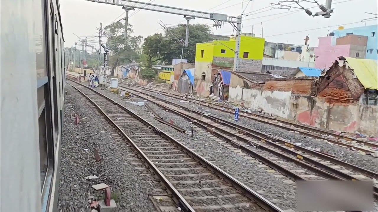 Chennai Beach station Via Royapuram - Perambur | EMU Train Travel Vlog - YouTube