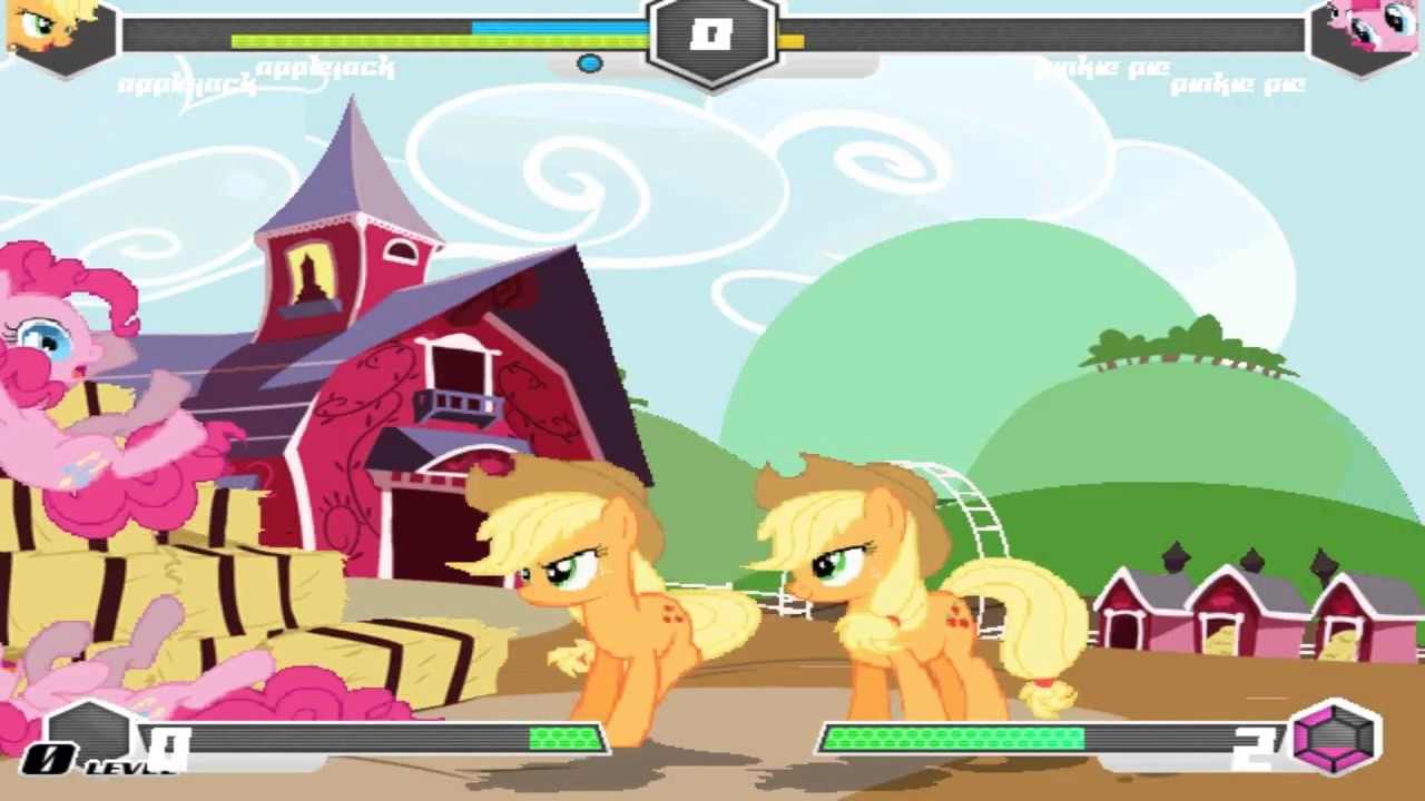 Fighting Is Magic Mugen 2 Applejack VS 2 Pinkie Pie - YouTube