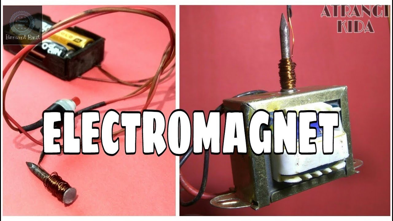 DIY POWERFUL ELECTRO MAGNET (in 4 steps) | PHYSICS PROJECT - YouTube