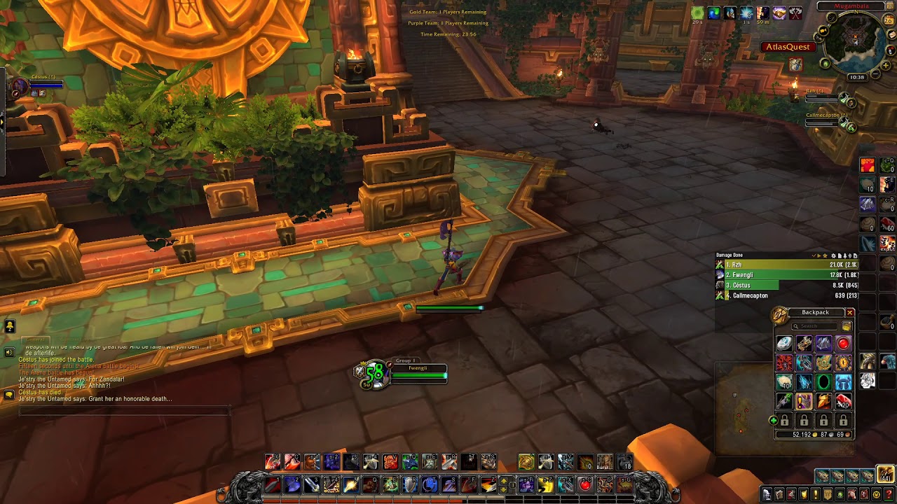 WoW Shadowlands pre patch arms warrior pvp Mugambala 2v2 2 - YouTube