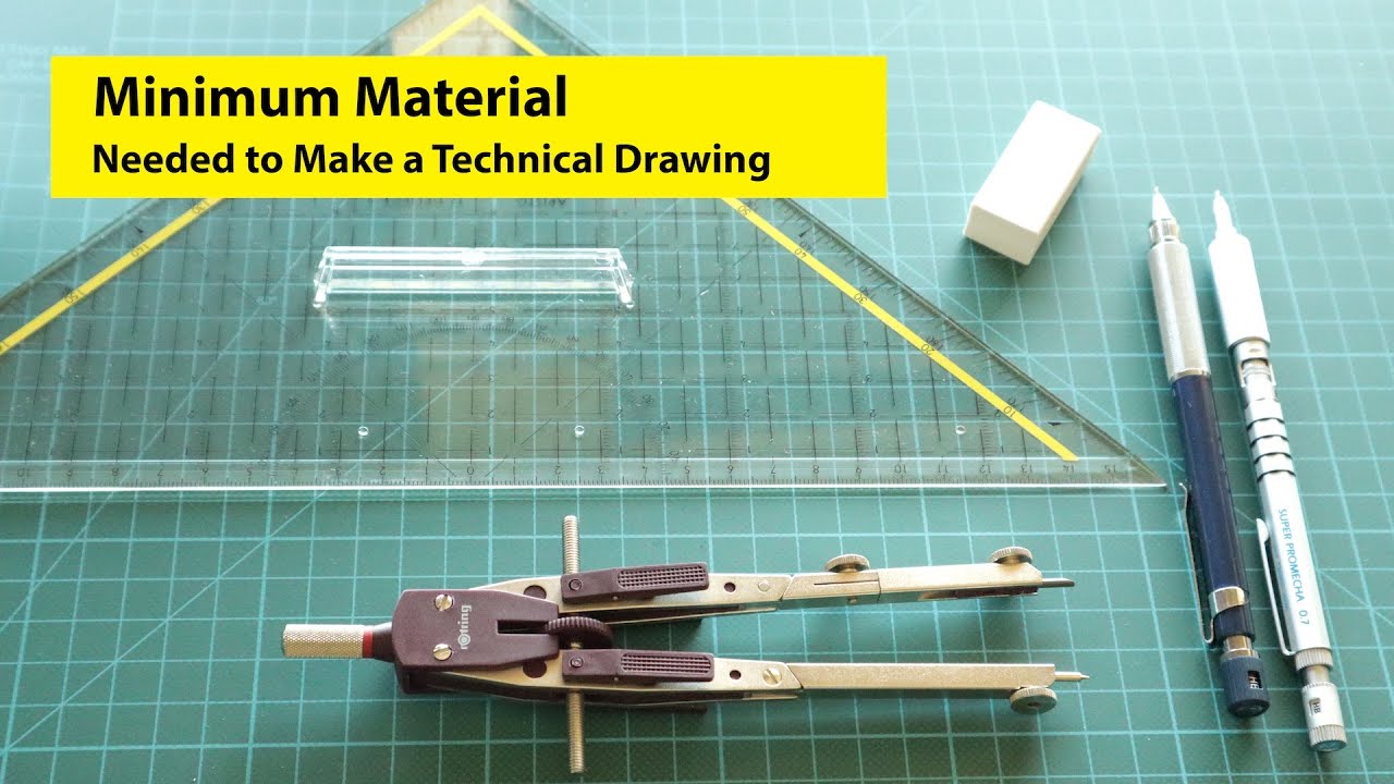 Basic material to make a technical Drawing - YouTube
