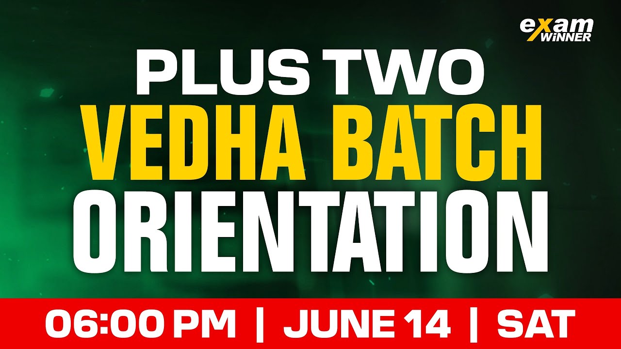 Plus Two | Vedha Batch Orientation | Exam Winner - YouTube