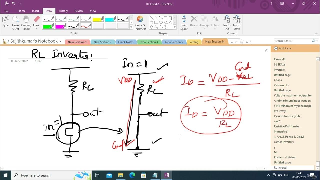 VLSI Design - 012: Static Power Consumption of Resistive Load Inverters - YouTube