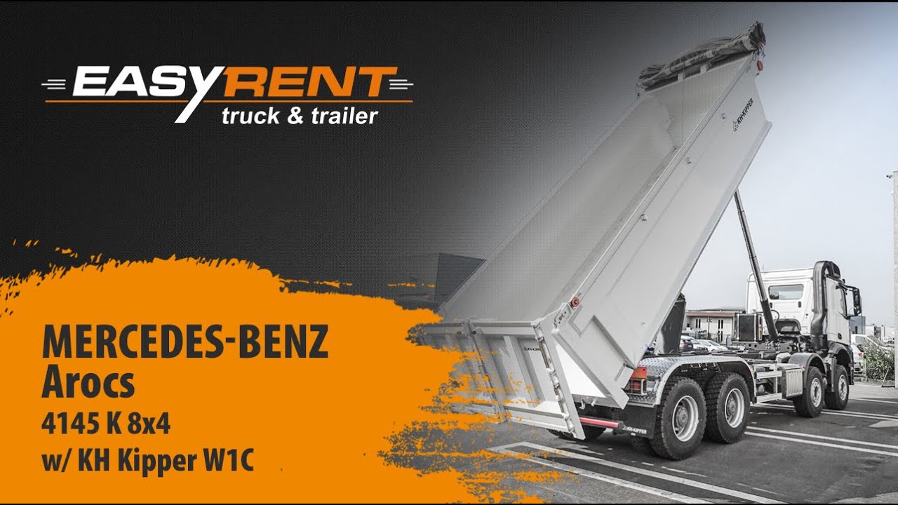 Easy Rent - Mercedes-Benz Arocs 8x4 4145K KH Kipper W1C - YouTube