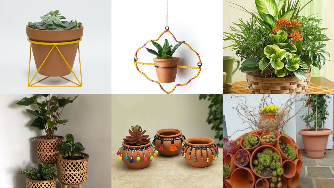 Diy Flower Pot ideas | Flower pot decor ideas | garden decor with ...
