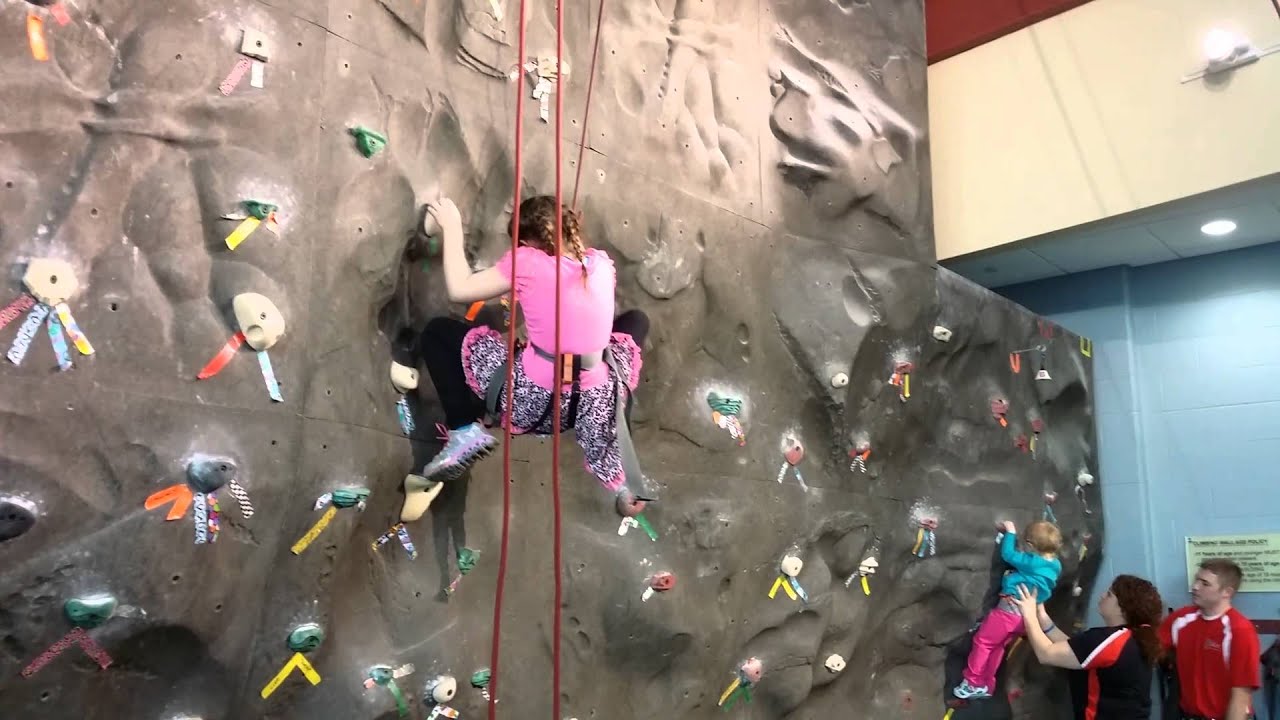 Gracie climbing the Kroc center Rock wall 20150212 163405 - YouTube