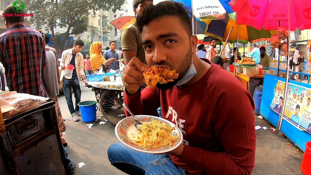 Popular roadside fried rice recipe||Bangladeshi street food||Street ...