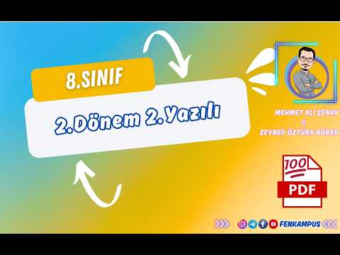 8.Sınıf Fen Bilimleri 2.Dönem 2.Yazılı Serisi - (Zeynep Öztürk Börek & Mehmet Ali ŞENAY