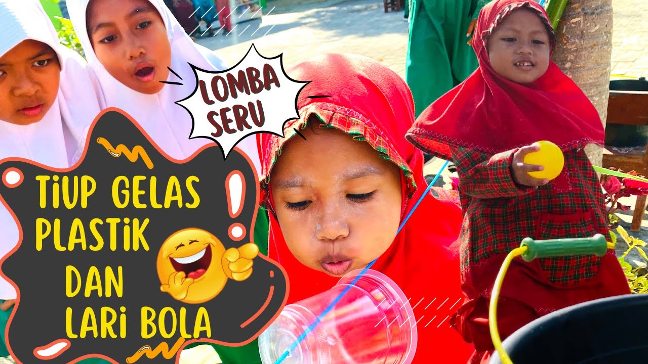 Lomba Lucu Tiup Gelas Plastik😂|| PAUD AL BAROKAH - YouTube