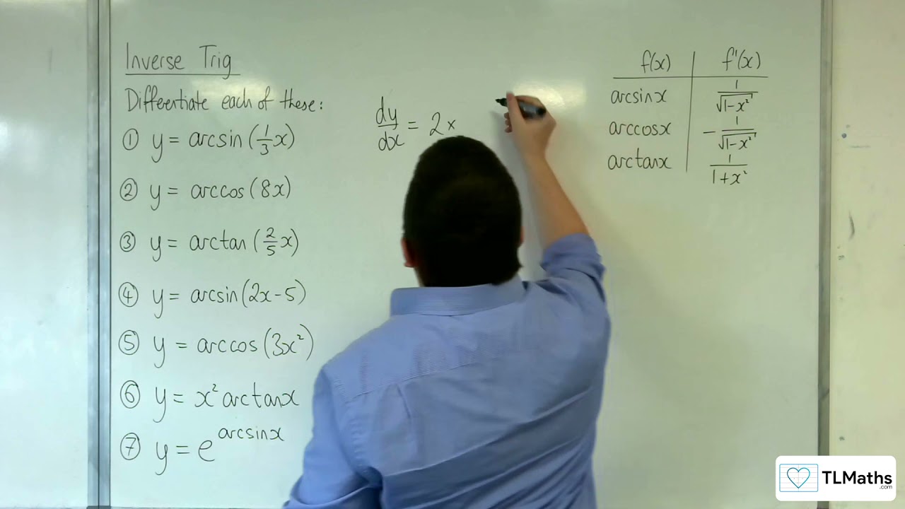 A Level Further Maths E5 05 Inverse Trig Examples Of Differentiating A Level Further Maths E5 05 Inverse Trig Examples Of Differentiating