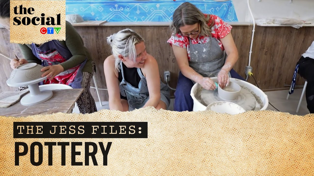 Jess does pottery at Inspirations Studio | The Social - YouTube