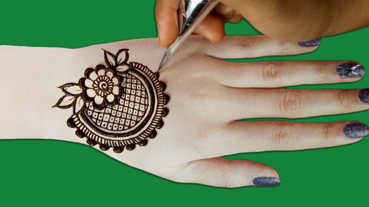 SIMPLE AND EASY BACK SIDE MEHNDI DESIGN FOR BEGINNERS - YouTube