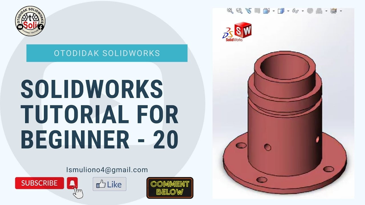 SolidWorks Tutorial for Beginners Exercise 20 - YouTube