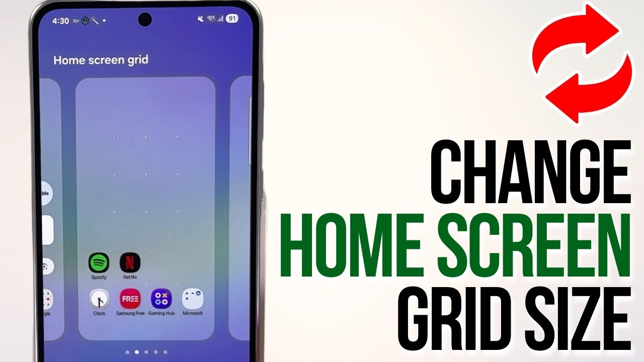 How to Adjust Home Screen Grid Size on Samsung Galaxy A36 - YouTube