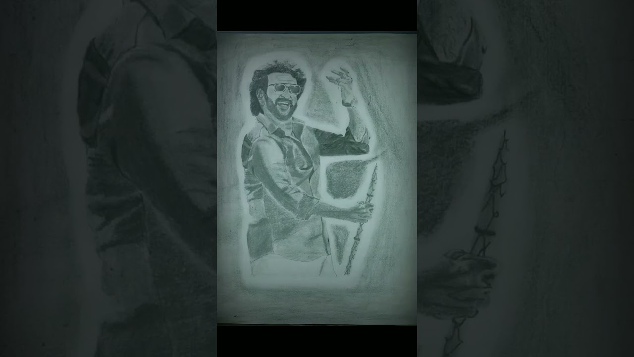 how to draw rajinikanth | rajini drawing | rajini birthday | #tamil # ...