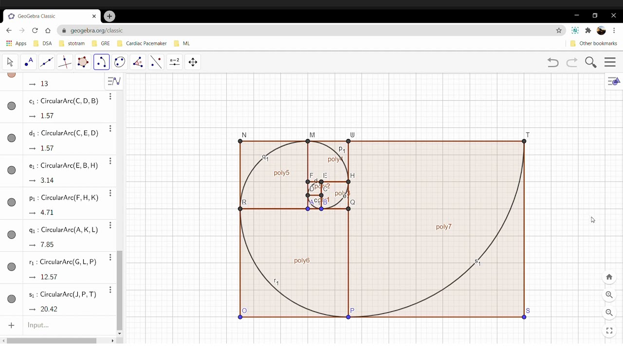 How to create your own Fibonacci Spiral using GeoGebra? - YouTube