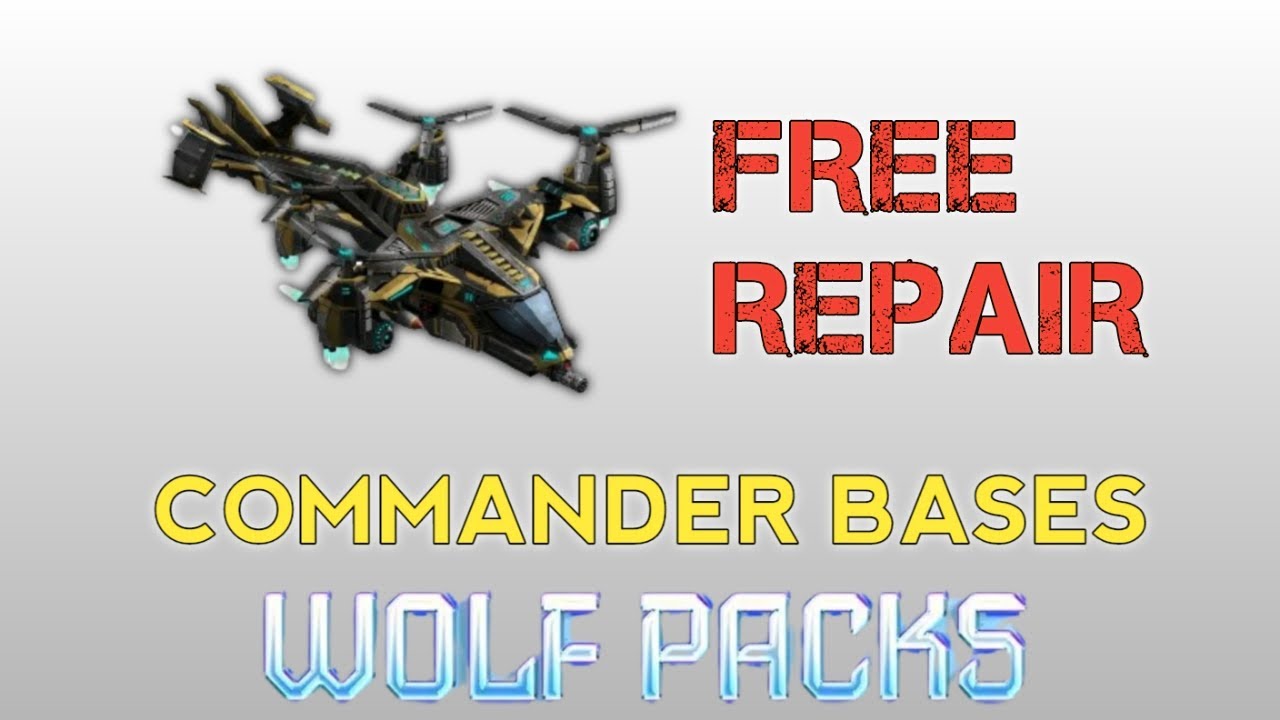 War Commander Operation : Wolf Packs Commander Bases Free Repair - YouTube