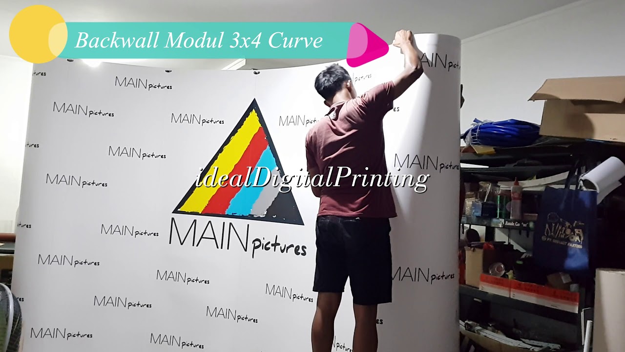 Backwall Backdrop Pameran Magnetic Spyder Portable modul 3x4 Curve ...