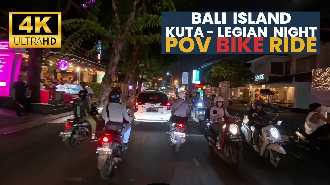 🏍️🌠Friday Night POV Ride in Bali's Nightlife District Kuta and Legian ...